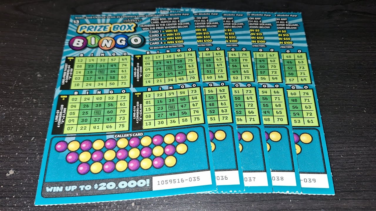 CA Lottery: 5 of the $3 Prize Box Bingo - YouTube
