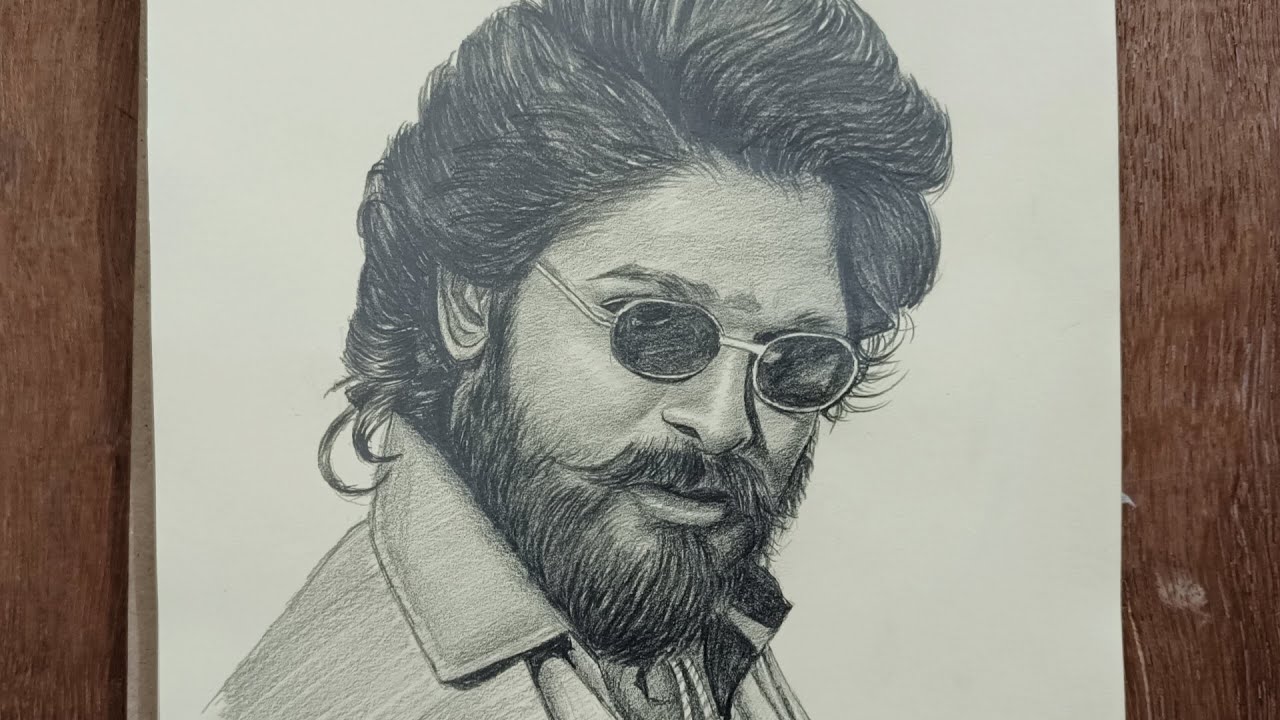 How to Draw Allu Arjun || Portrait Drawing || Pencil Sketch || Drawing ...