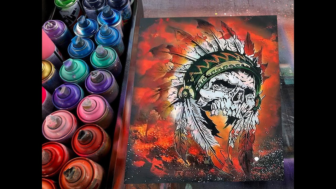 Apache - SPRAY PAINT ART by Eden - YouTube