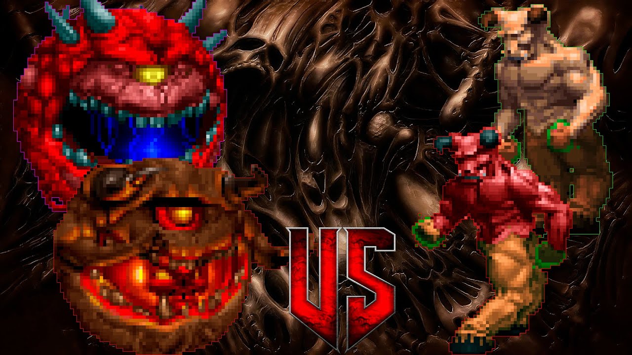 Meatball Team vs Goat Man Team - BRUTAL DOOM Monster Infighting - YouTube