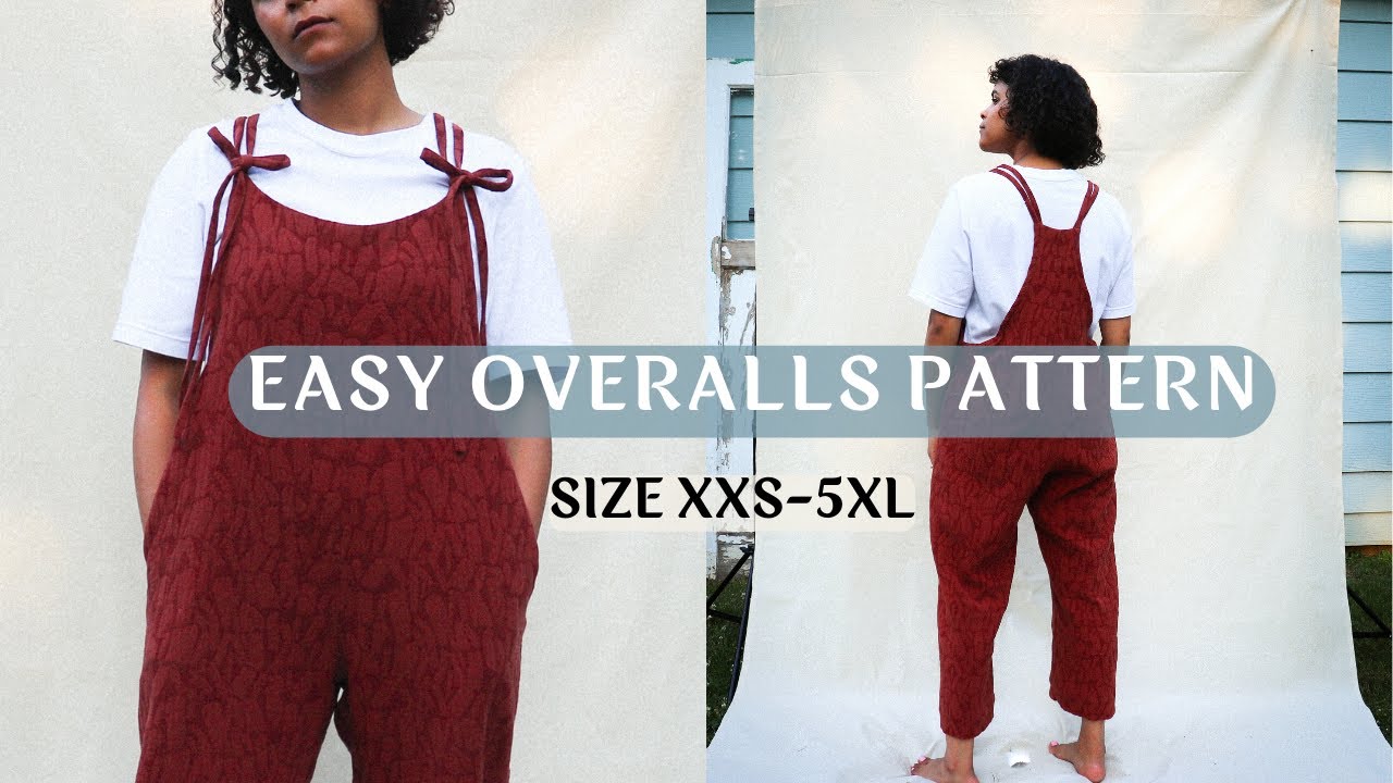 Easy Tie Front Overalls Jumpsuit - Meadow Overalls Style B PDF Pattern ...