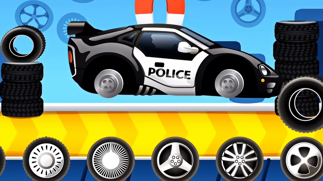 Police car - A funny Dream Cars Factory - YouTube