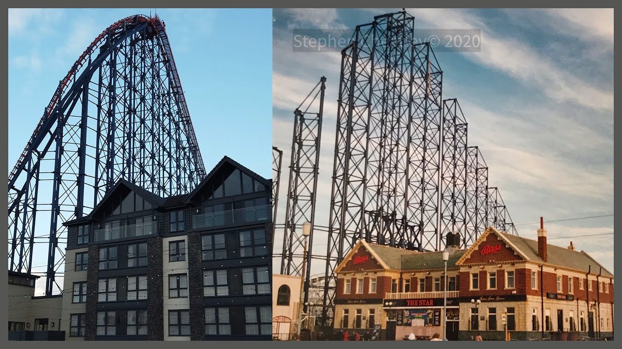 Blackpool Pleasure Beach Now and Then - YouTube