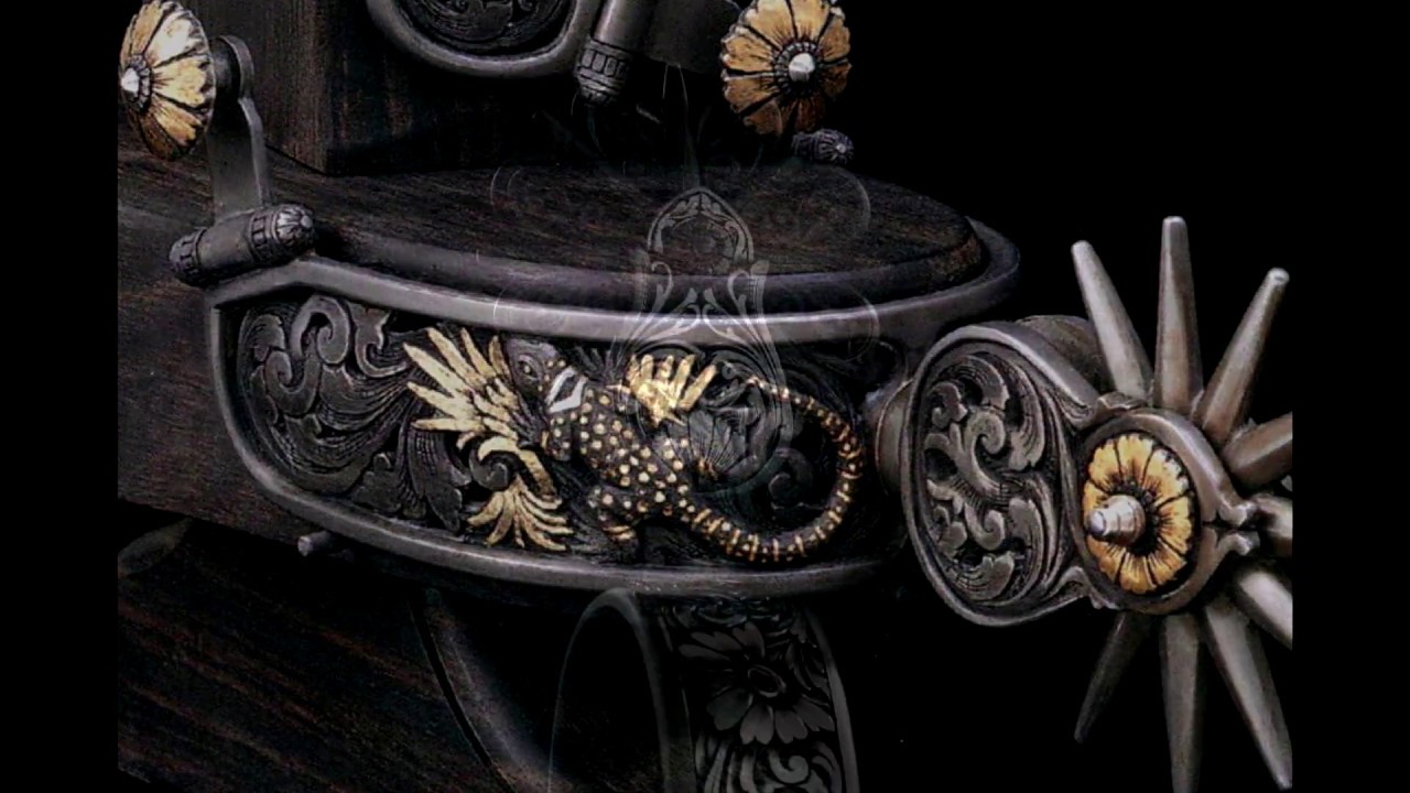 Ernie Marsh - Handmade and engraved bit and spurs - YouTube