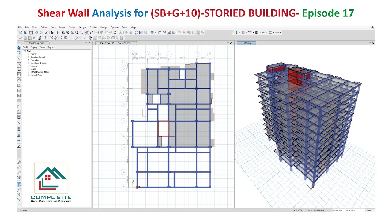 Shear Wall Analysis by using ETABS Episode 17 - YouTube