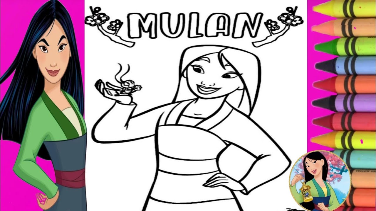 "Color Mulan’s Brave Journey | Step-by-Step Disney Coloring Tutorial ...