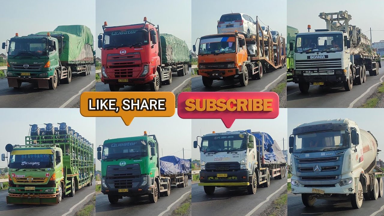 Truk Besar Keren Hino, UD Quester, Fuso, Scania, Isuzu Giga dan Sany di ...