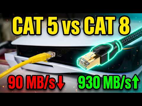 TESTEI O CABO CAT 8 NO PLAYSTATION 5: VEJA O RESULTADO⚡