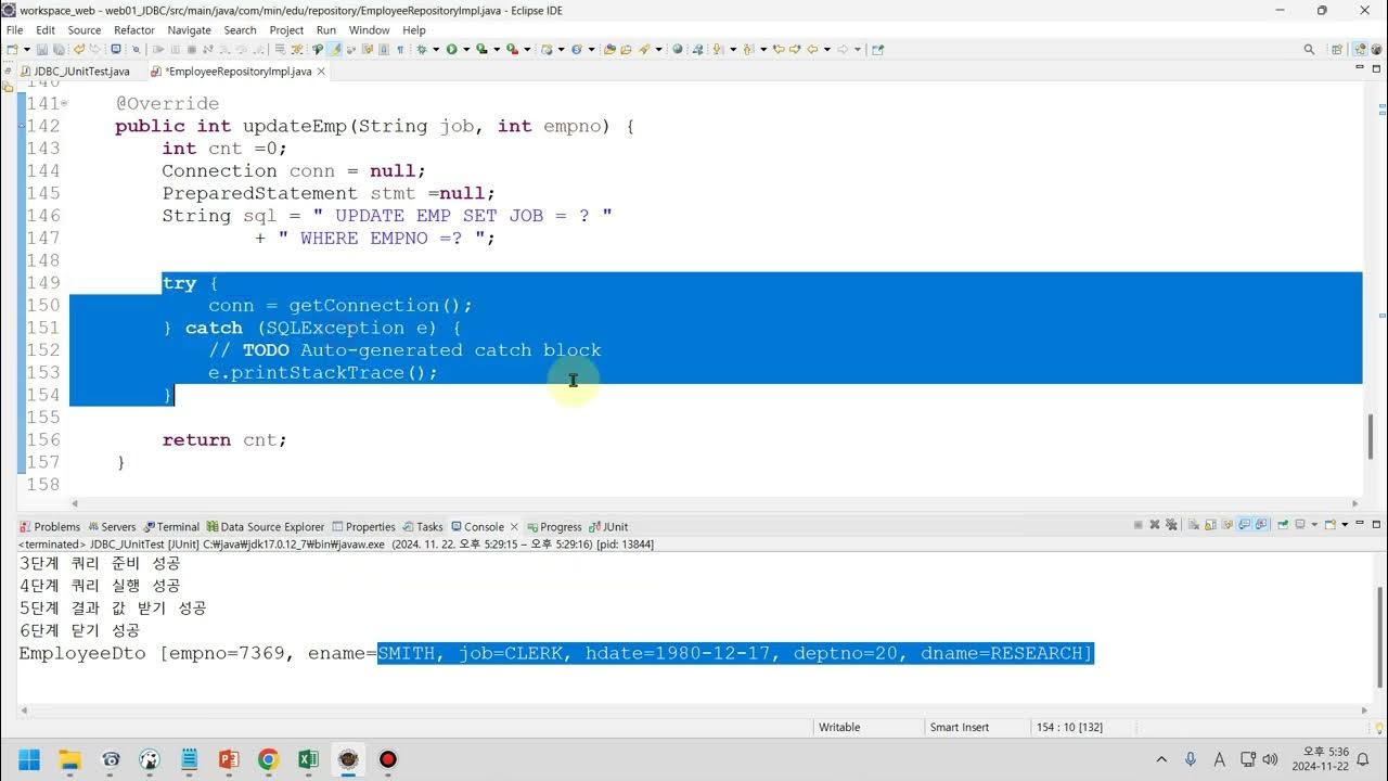 20241122 JDBC2 SelectOne Delete Update - YouTube