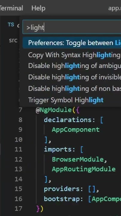 How to change dark to light theme in vscode | Vscode tricks | Learning ...
