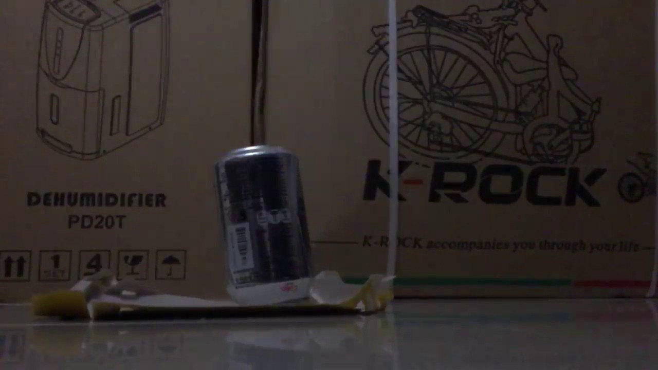 Mining boot crushed a can - YouTube