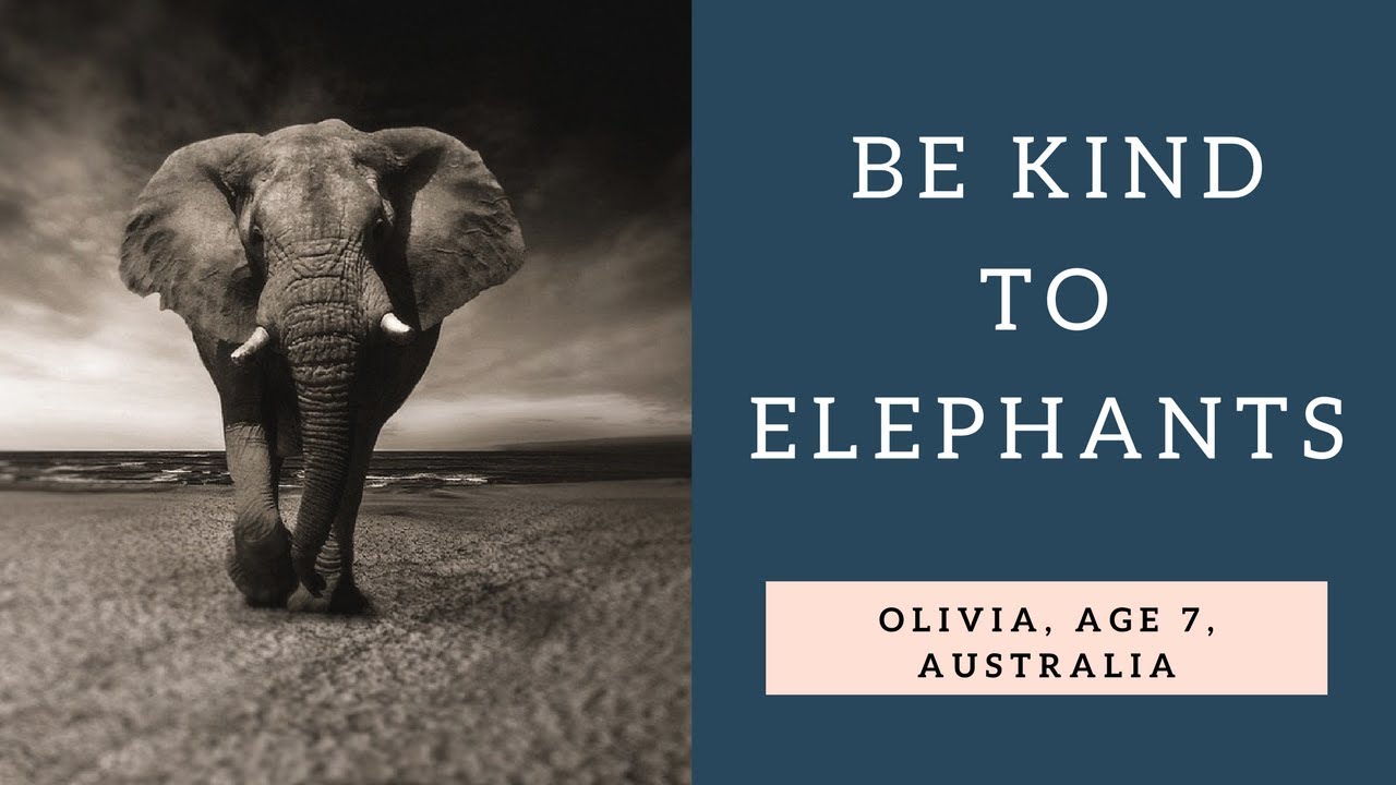 Be Kind To Elephants || by Olivia age 7 - YouTube