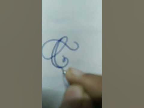the letter C in calligraphy #stylishfonts #calligraphy - YouTube