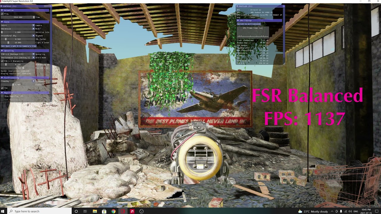 AMD Fidelity FX Super Resolution Demo - Performance Analysis - YouTube
