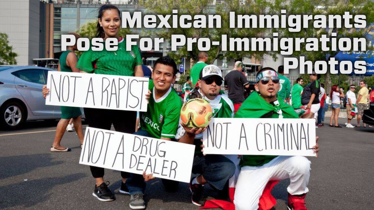 Mexican Immigrants Pose For Pro-Immigration Photos - YouTube