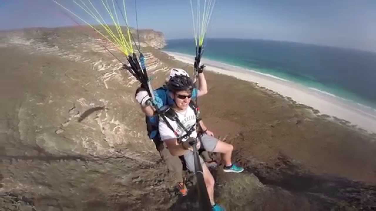 Twin Paragliding Oman, Eftalquot, Salalah - YouTube