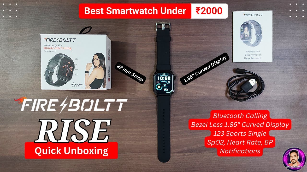 Fire Boltt Rise Smartwatch With BT Calling | 1.85 Inch Display | Quick ...