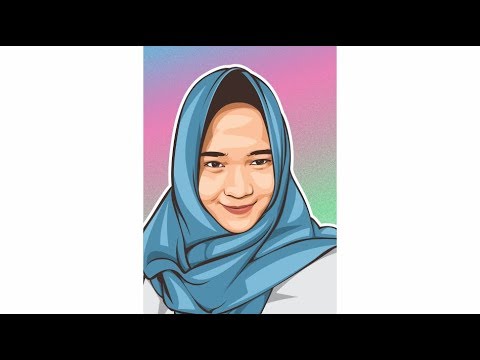HOW TO DRAW SIMPLE VECTOR WITH CORELDRAW X7 | CUTE HIJAB GIRL