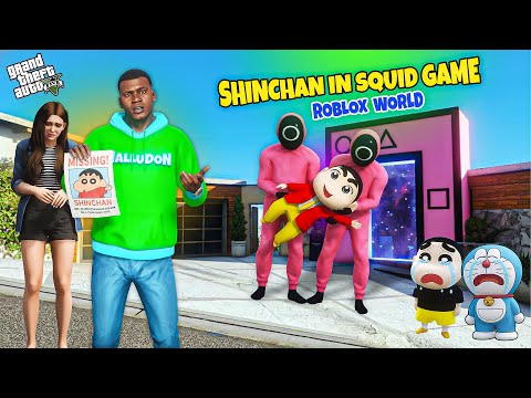 🔥 Shinchan Enters Roblox Squid Game After House Blast! 😱 Franklin Shocked | GTA 5 Malayalam