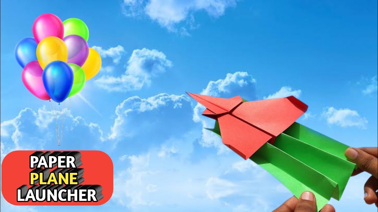 FLYING PLANE LAUNCHER WITH EASY STEPS | PAPER PLANE LAUNCHER - YouTube