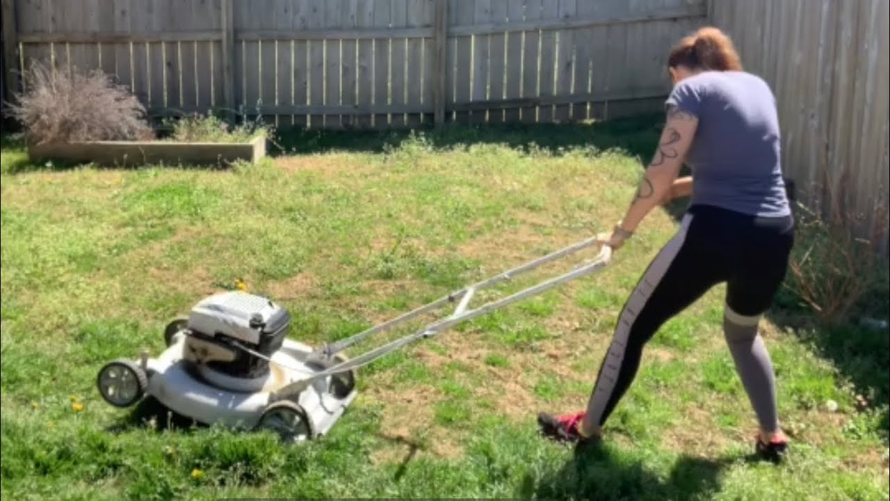 First yard cut of the year - YouTube