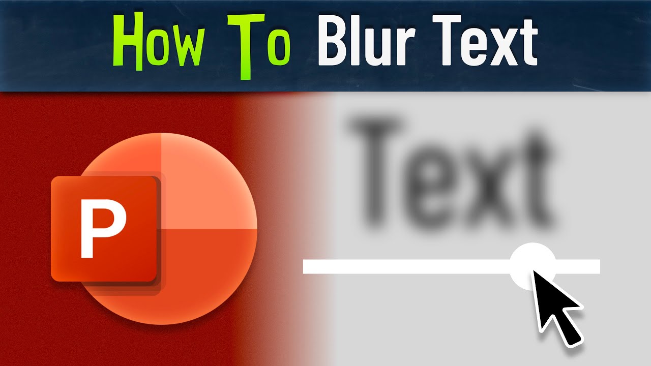 How to Blur Text in PowerPoint – Simple Trick - YouTube
