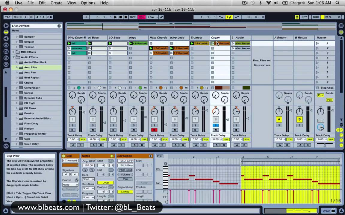 bL Beats - Ableton Live Tutorial - Hip Hop Beat 2 - YouTube