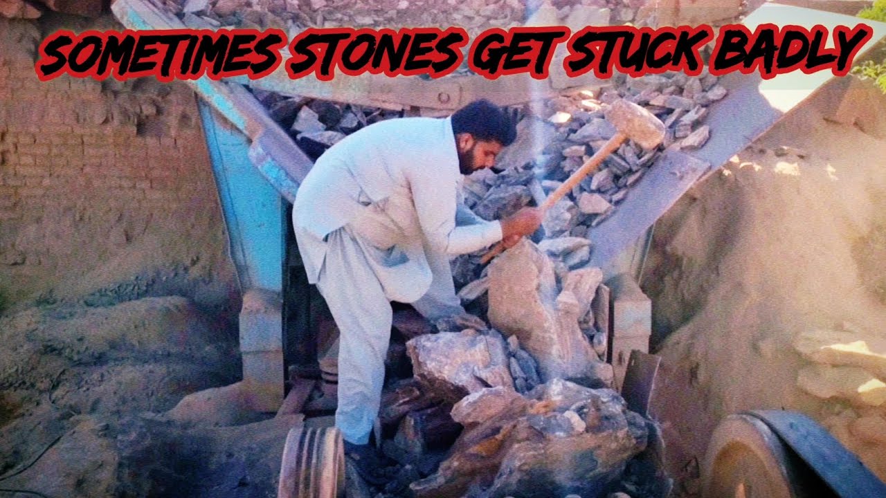 Huge Stone Got Stuck | Satisfying Stone Crushing Process | Rock Crusher ...