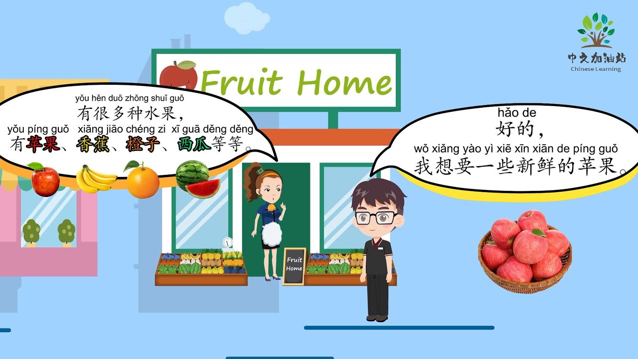Chinese Conversation|买水果| Buying fruits in Chinese|Chinese Conversation ...