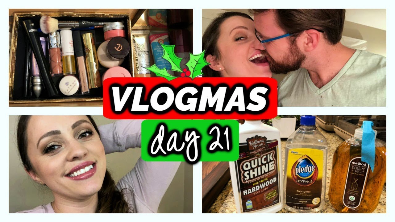 VLOGMAS DAY 21 | Makeup I’m Keeping in my Bathroom, Easy Christmas ...
