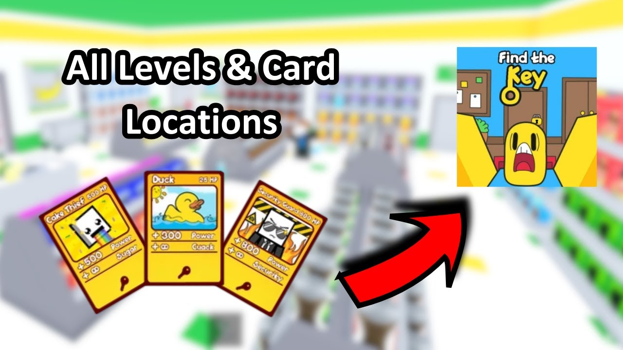 All Levels And All Cards Location Find the Key [Beta 3] | Roblox - YouTube