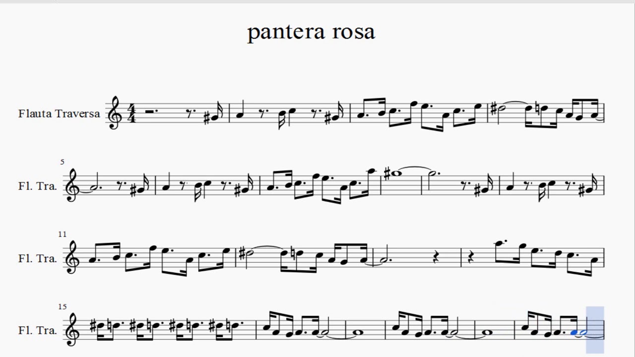 Notas Musicales La Pantera Rosa at Adeline Zebrowski blog