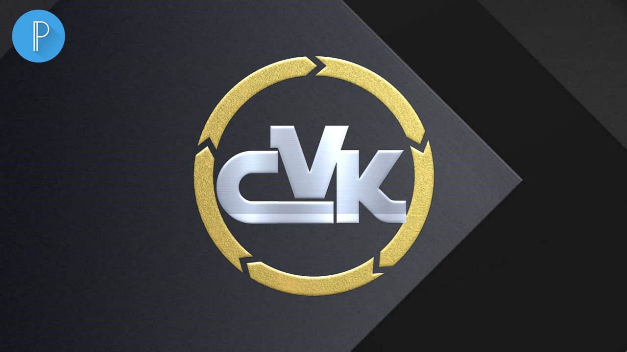 How To Design Logo By PixelLab - CVK Logo - YouTube