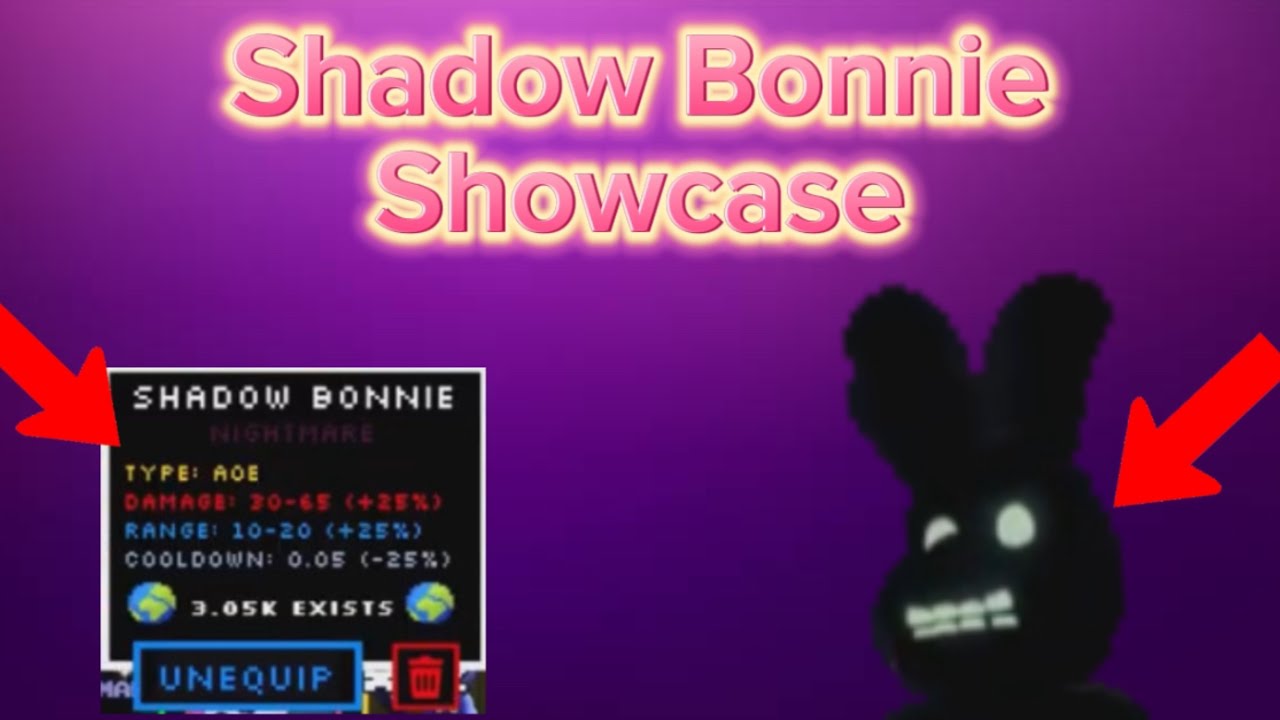 (FNTD) Shadow Bonnie Showcase!! - YouTube