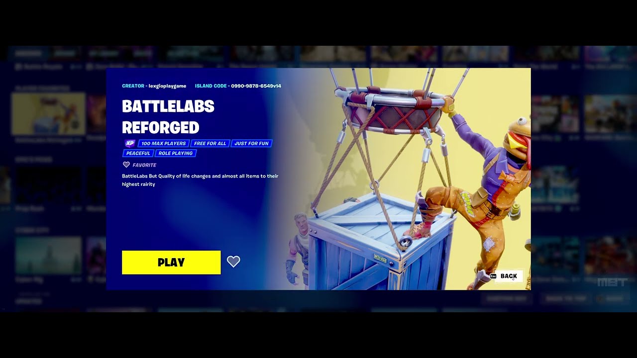 [TUTORIAL] FORTNITE: BattleLabs Reforged - ISLAND CODE - HOW TO ENTER ...