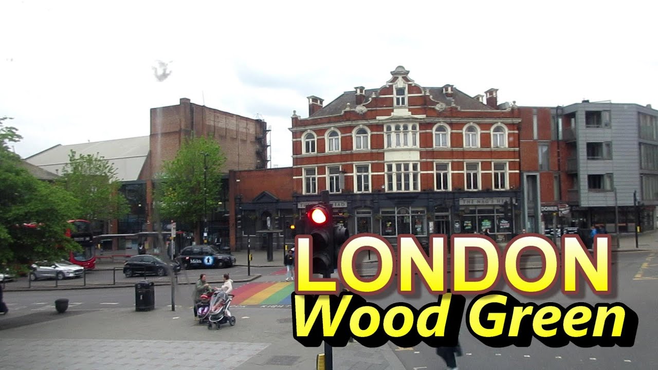 W3 bus route - London double decker bus ride, from Wood Green to Park ...