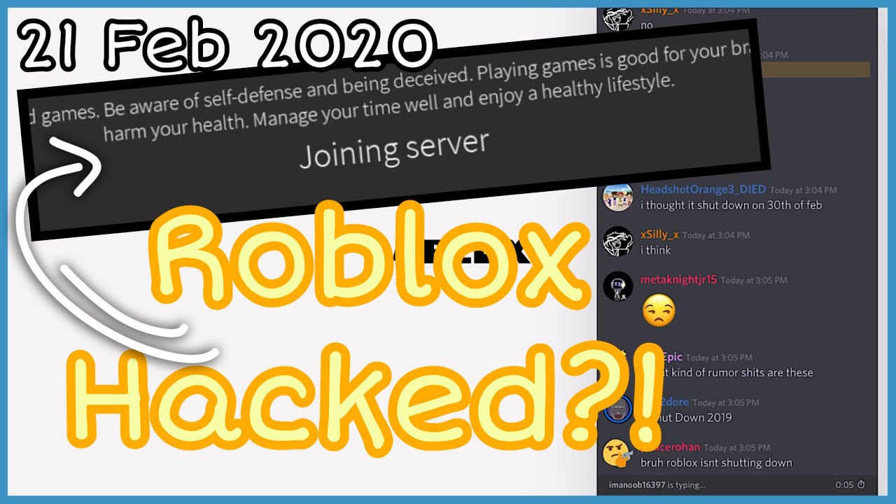 Roblox Hacked? 21 Feb 2020 | Roblox - YouTube