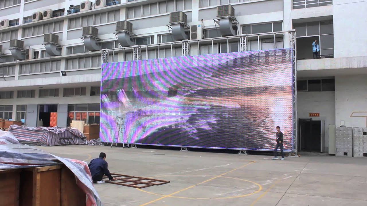 P10 LED Mesh Display - YouTube