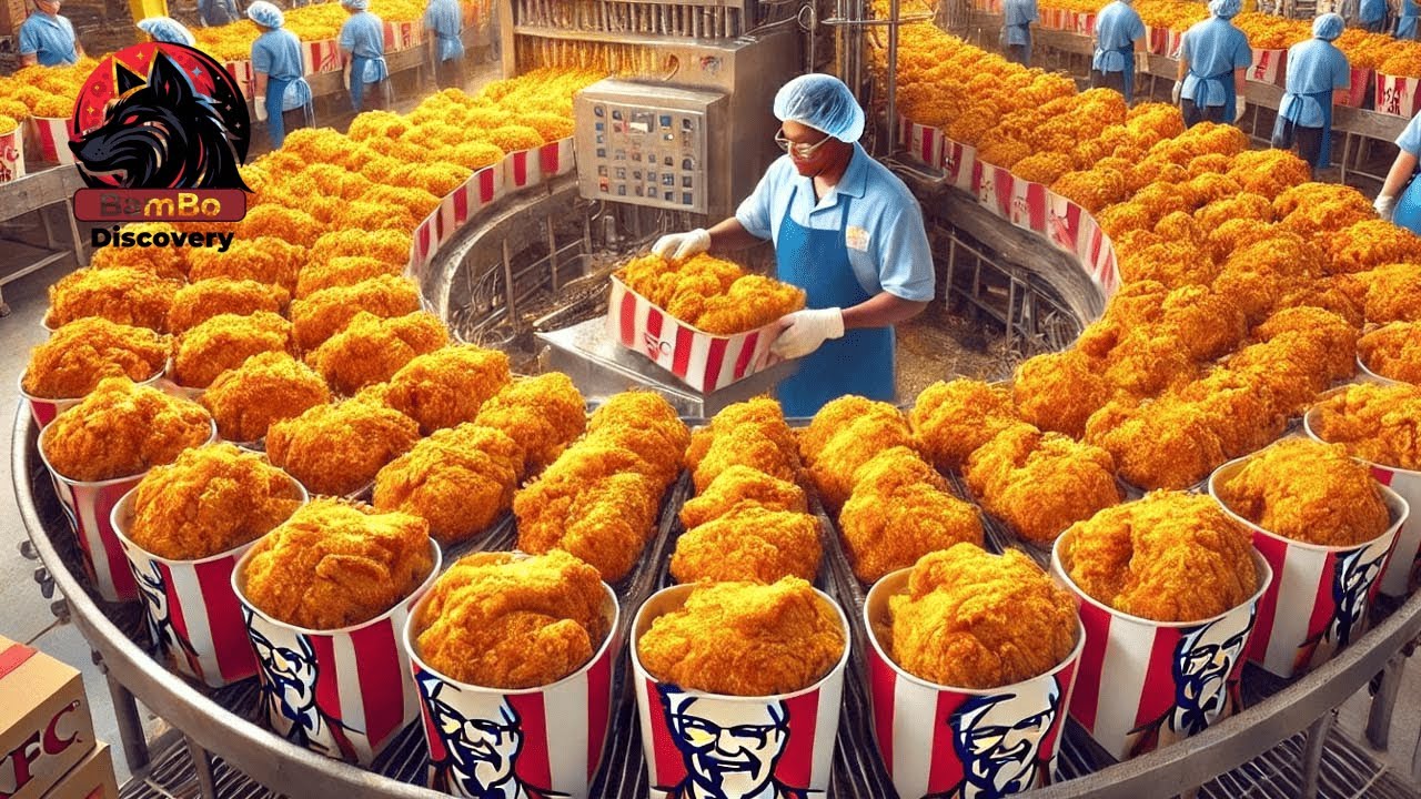 How KFC Chicken is Made in a Factory | Chicken Factory Process - YouTube