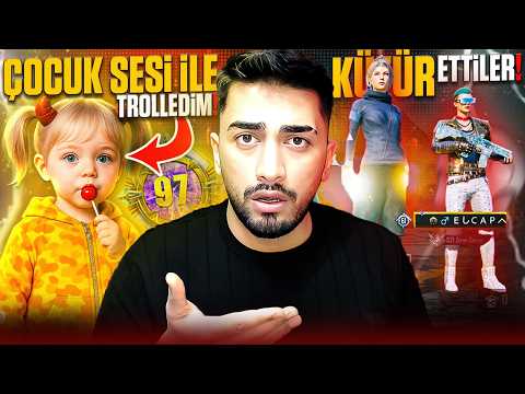 8 YAŞINDA 97 KOLEKSİYON VELET SESİ İLE TROLLEDİM! (küfür ettiler!) | PUBG Mobile