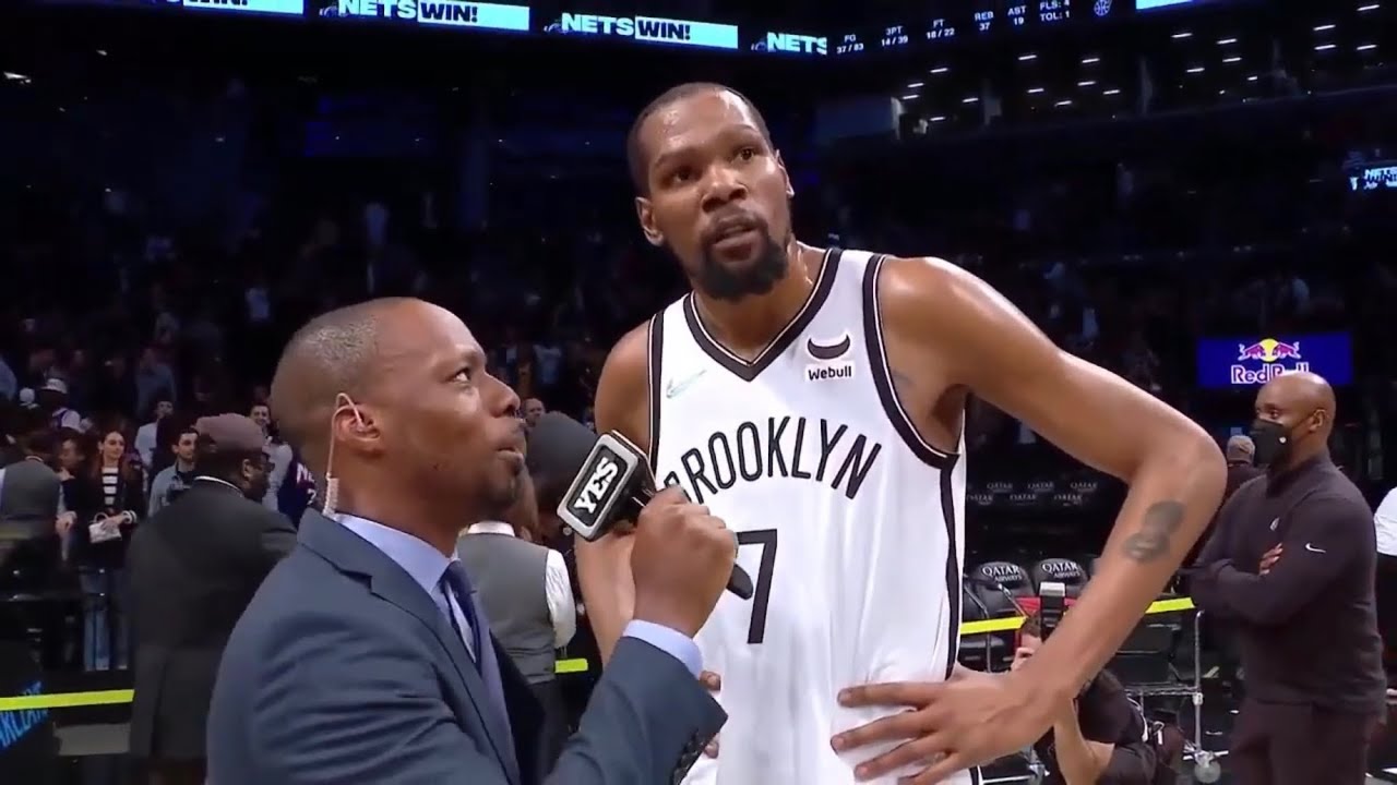 Kevin Durant Post Game Interview After Nets 114-106 Win Over Utah Jazz ...