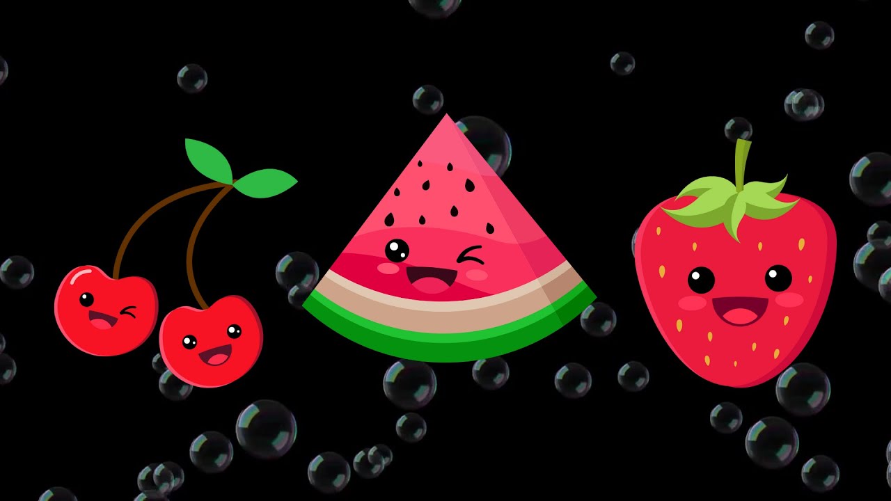 Funky Fruits Dance Party Baby Sensory | Funny High Contrast Summer ...