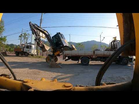 포크레인 volvo ew60e 03w 하차 굴착기 굴삭기 - YouTube