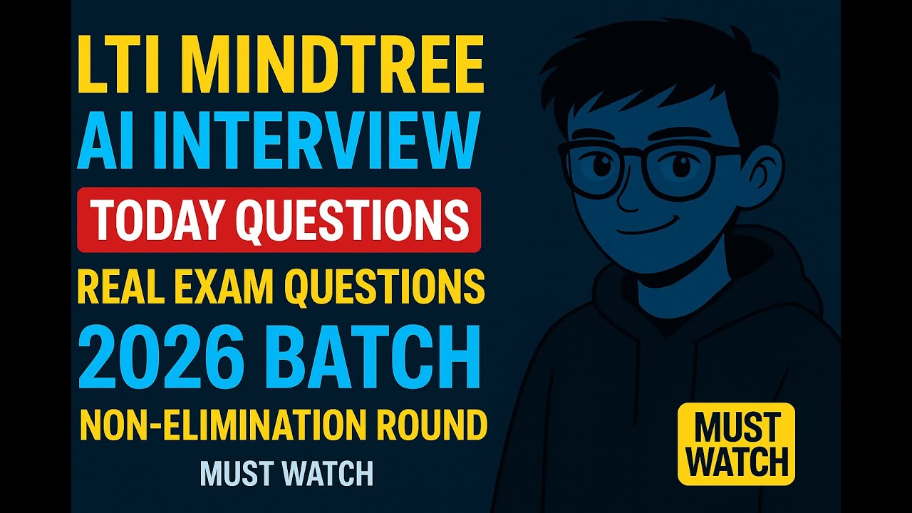 LTI Mindtree AI Interview 2026 | Today’s Real Exam Questions | Non ...