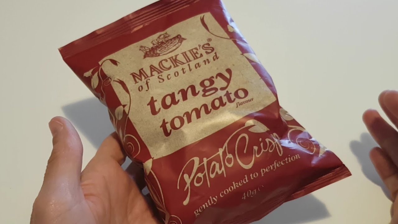 Mackies of Scotland Tangy Tomato Potato Chips - Random Reviews - YouTube
