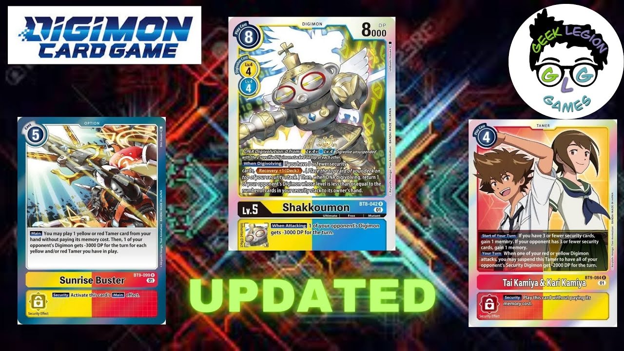 Digimon TCG! COMPETITIVE! Red/Yellow Control Deck Profile (BT9 English ...