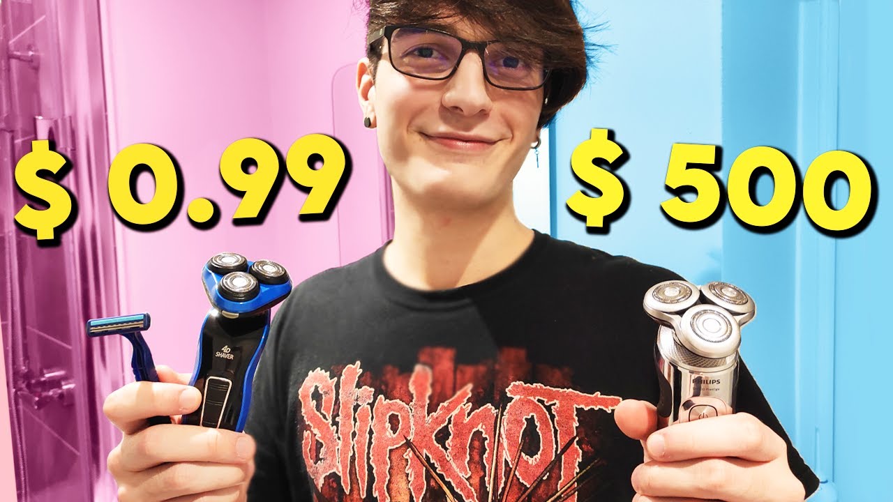 ME AFEITO Con $0.99 vs $25 vs $500 I BARATO vs CARO I ¿Vale la pena ...