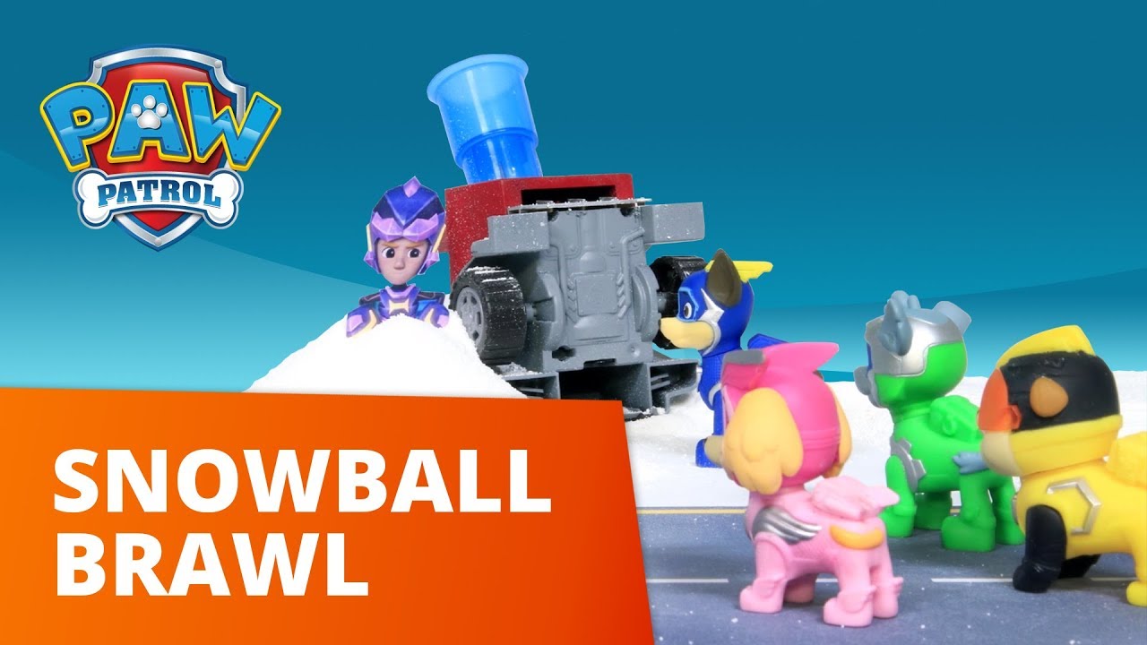 PAW Patrol - Snowball Brawl - Mighty Pups Toy Pretend Play Rescue For ...