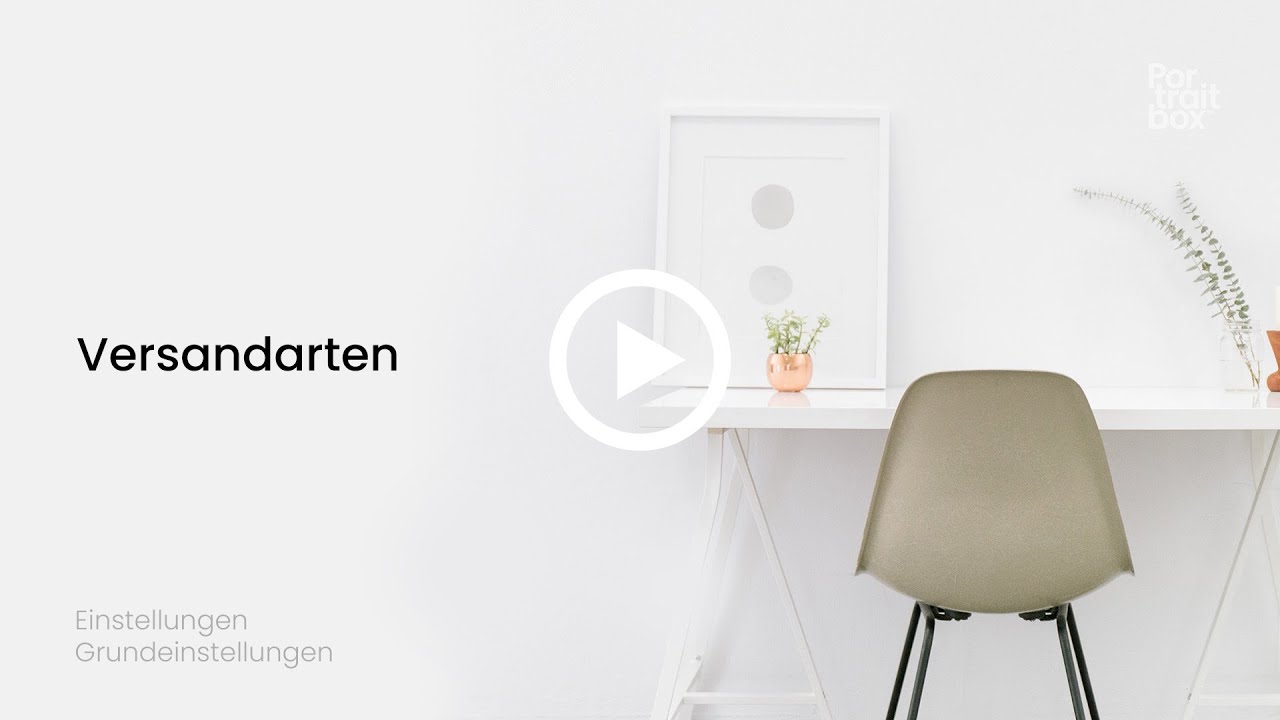 Versandarten im Shopsystem für Fotografen - Portraitbox - YouTube