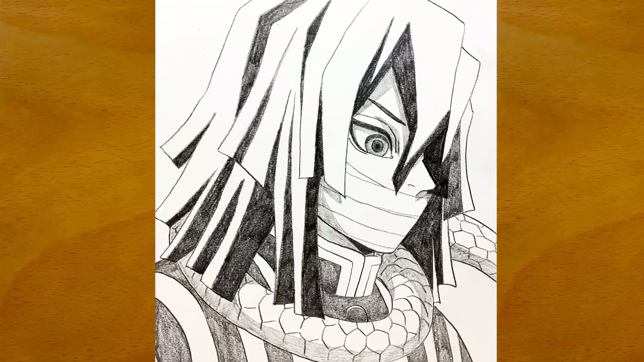 How to Sketch Obanai Iguro || Easy Demon Slayer Drawing for Beginners ...